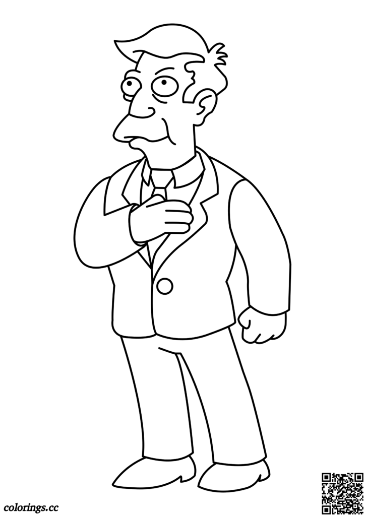Dibujo De Seymour Skinner De Los Simpsons Para Colorear Loca Tel | My ...