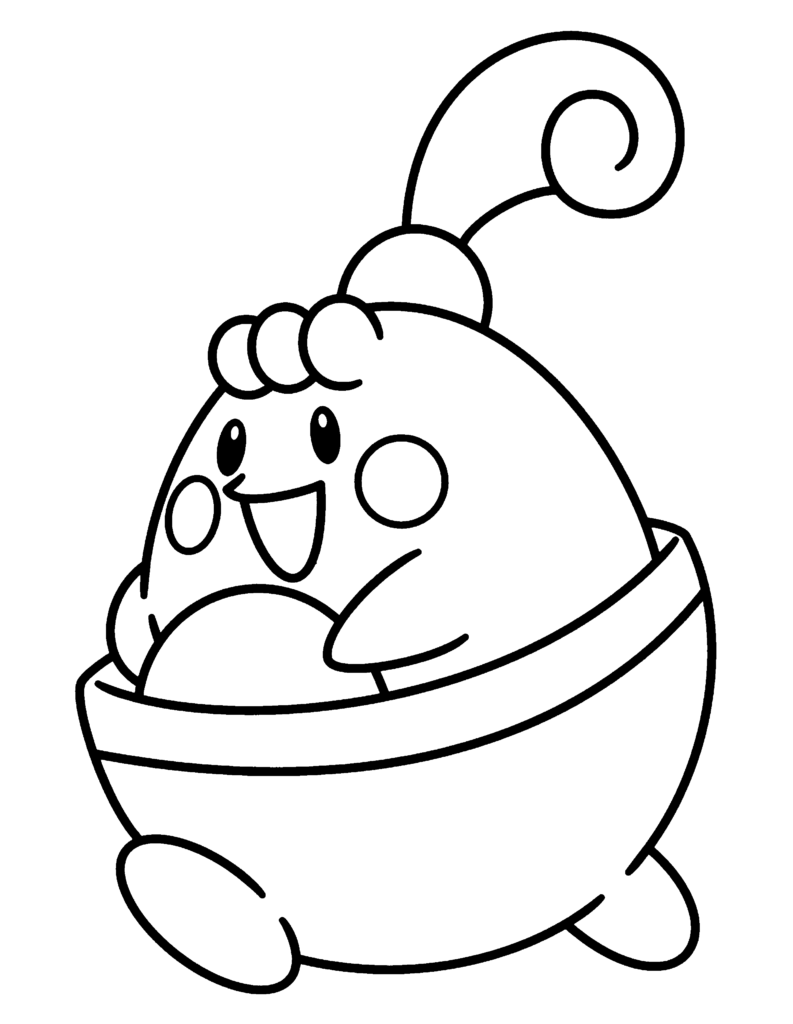 Happiny Pokemon Coloring Pages Sketch Coloring Page